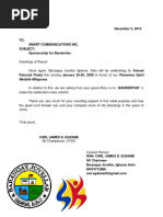 Solicitation Letter: Uniform/jersey Consisting of 12 Players | PDF