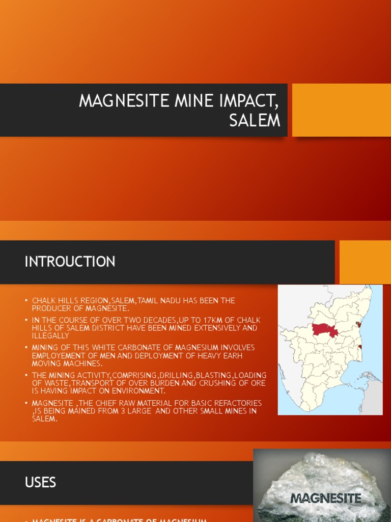 Magnesite and Dunite Mine Impact, Salem | PDF | Refractory | Mining