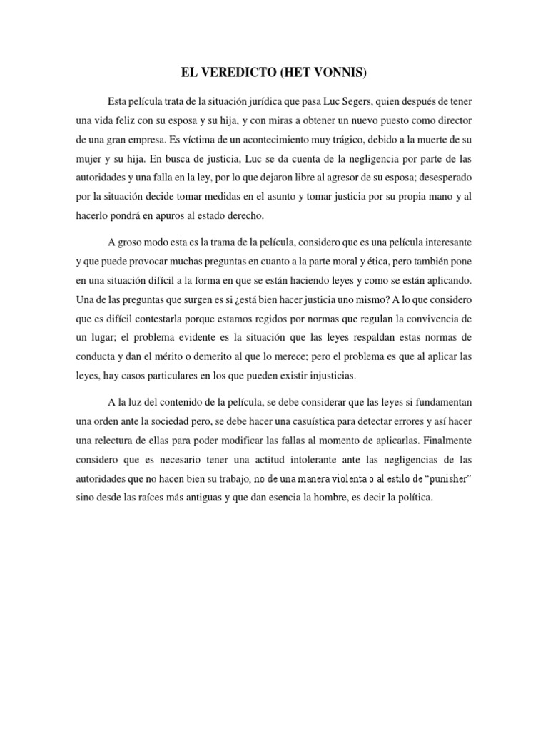 El Veredicto | PDF