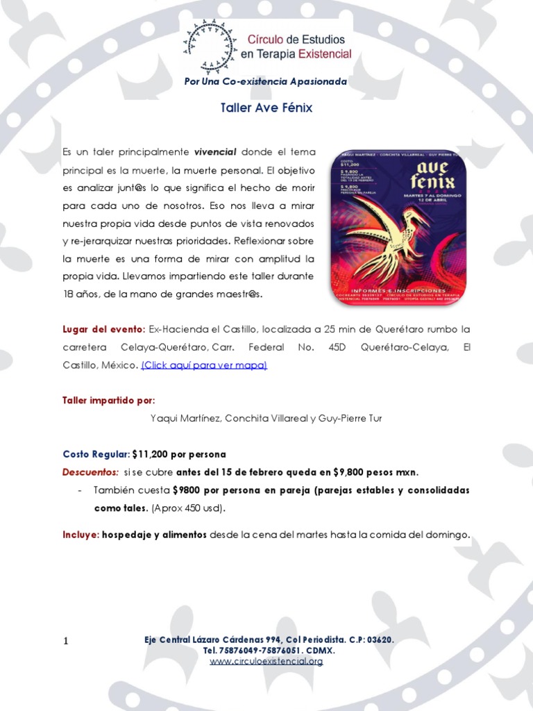 Taller Ave Fenix | PDF | Sicología