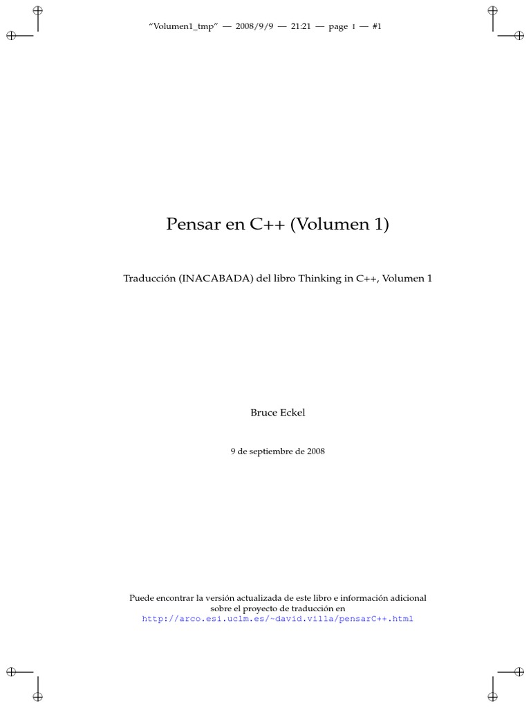 PENSAR en C++ Volumen1 PDF | PDF | Puntero (Programación de computadora ...