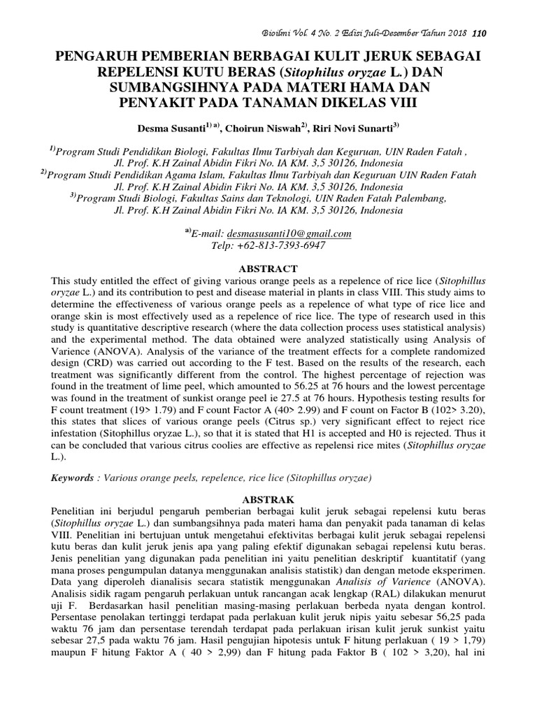 Jurnal 2 (Hama Kutu Beras) Nanda PDF | PDF | Scientific Method ...