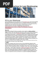 5S Best Practices For Lean Warehousing | PDF | Warehouse | Lean Manufacturing