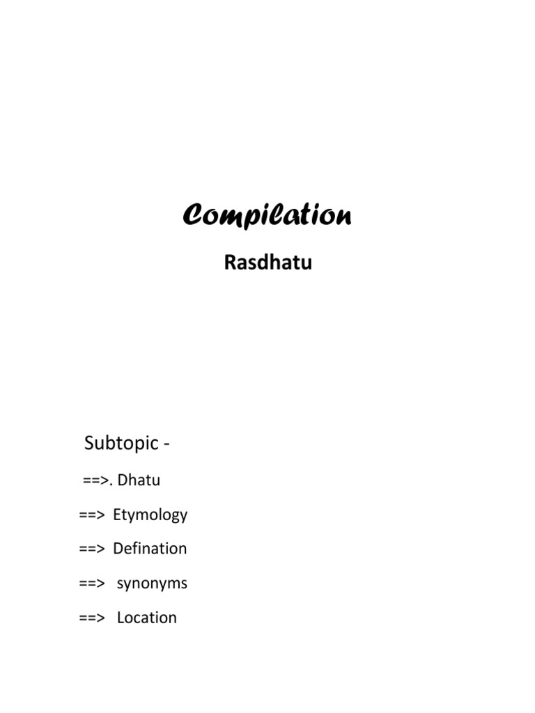 Rasa Dhatu | PDF | Medical Specialties | Medicine