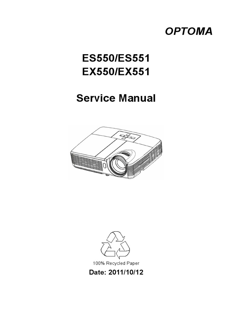 Optoma Es550 Es551 Ex550 Ex551 | PDF | Hdmi | Display Resolution