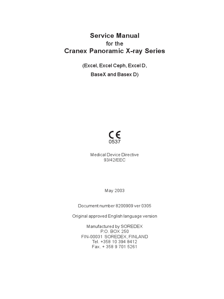 Cranex Panoramic X-Ray Series | PDF | Electrostatic Discharge | Power ...