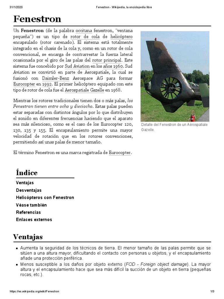 Sistema Fenestron | PDF | Aeroespacial | Aeronave