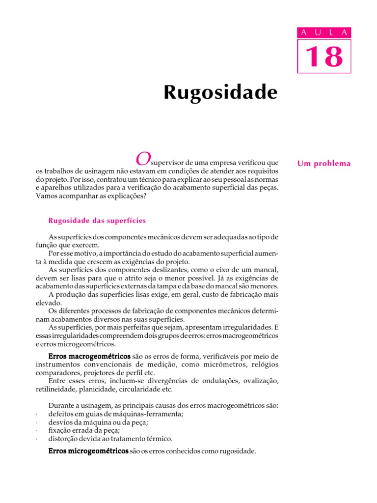 Rugosidade PDF | PDF | Desenho técnico | Rigidez da superfície