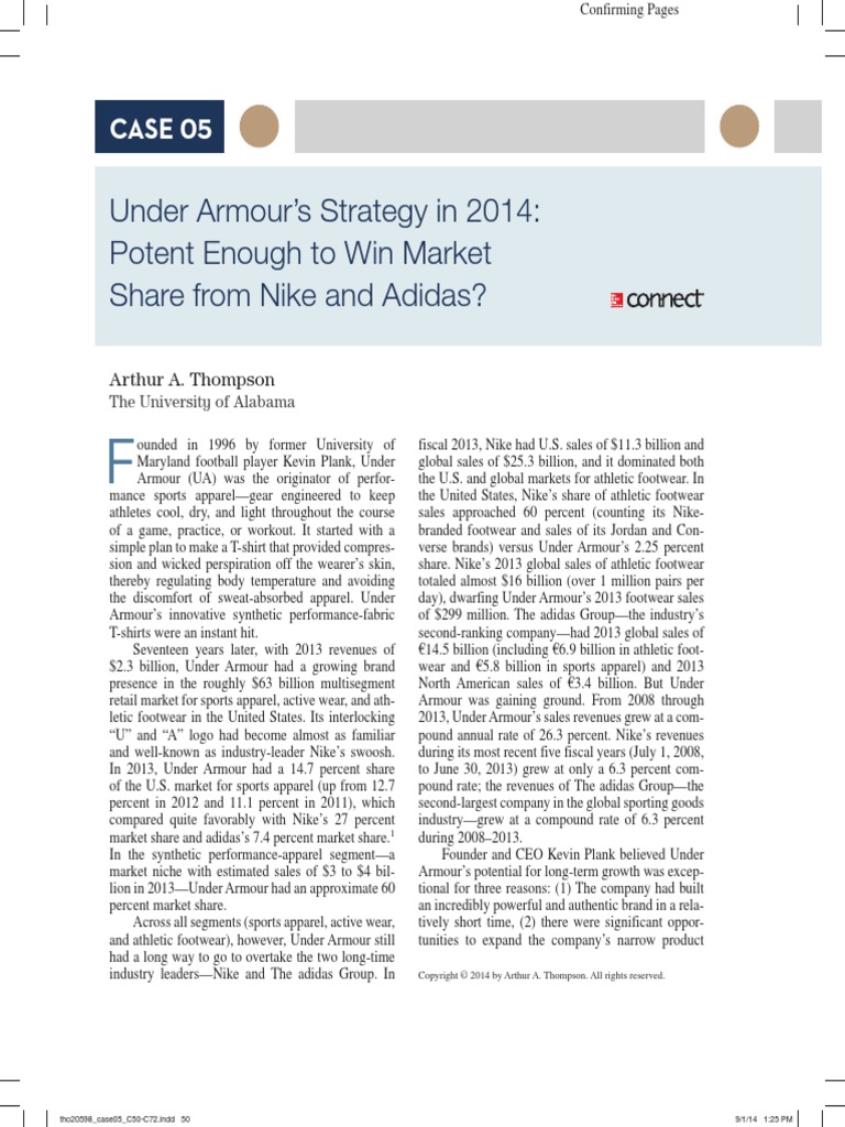 Under Armour S Strategy in 2014 - Potent Enough To Win Market Share ...