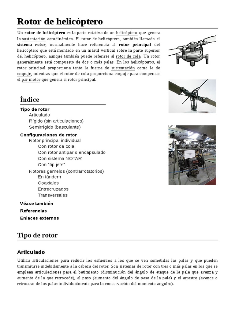 Rotor de helicóptero | PDF | Rotor del helicóptero | Rotorcraft