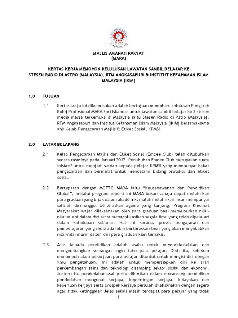 Kertas Kerja Astro Ikim RTM | PDF