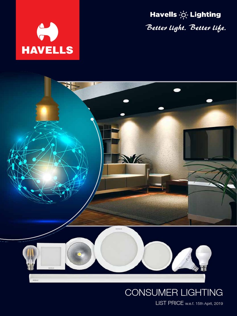 Havells ConsumerLEDLighting PDF | PDF | Lighting | Electrical Components