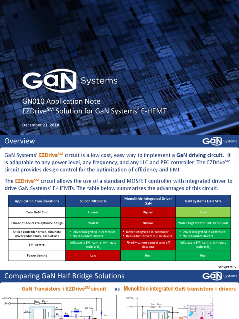 GN010 EZDrive Solution For GaN Systems E HEMTs - 20181221 | PDF | Field ...