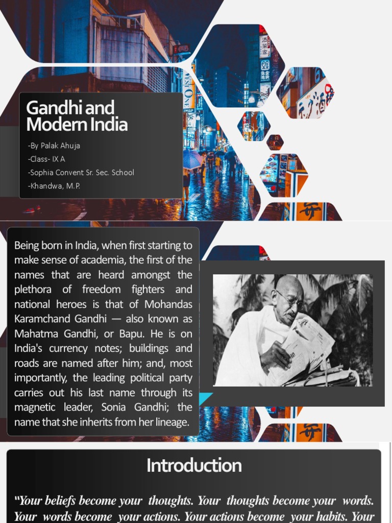 Gandhi and Modern India | PDF | Mahatma Gandhi | Philosophical Theories