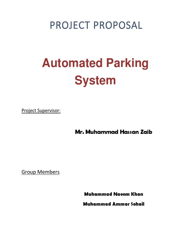 Project Proposal | PDF | Parking | Image Segmentation
