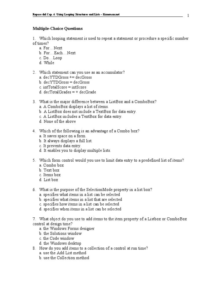 Vb Question Pdf Control Flow C Programming Language