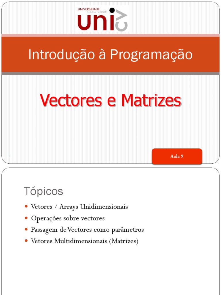 Vetores Matrizes | PDF | Estrutura de dados de matriz | C (linguagem de ...