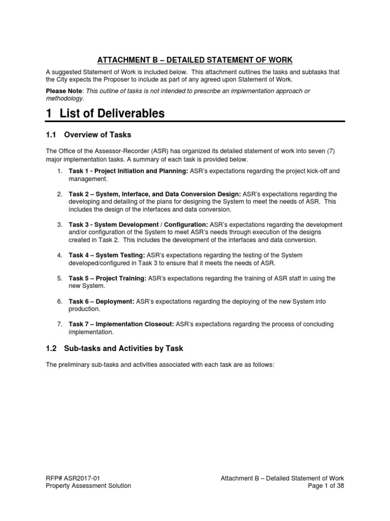 Implementation of a Property Assessment Solution: A Detailed Statement ...
