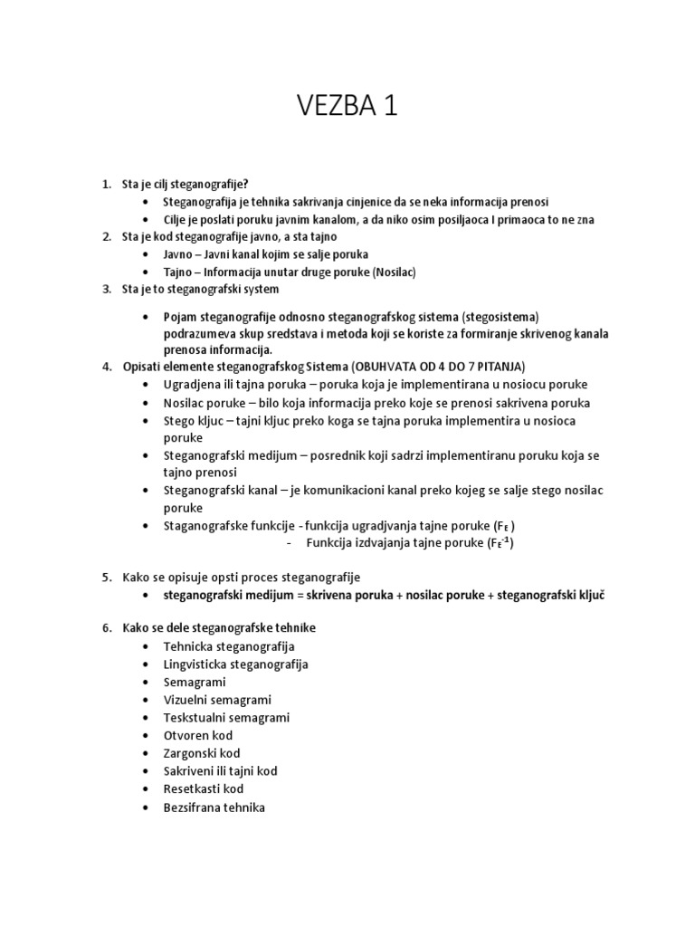 Pitanja Sa Vezbi SIS | PDF