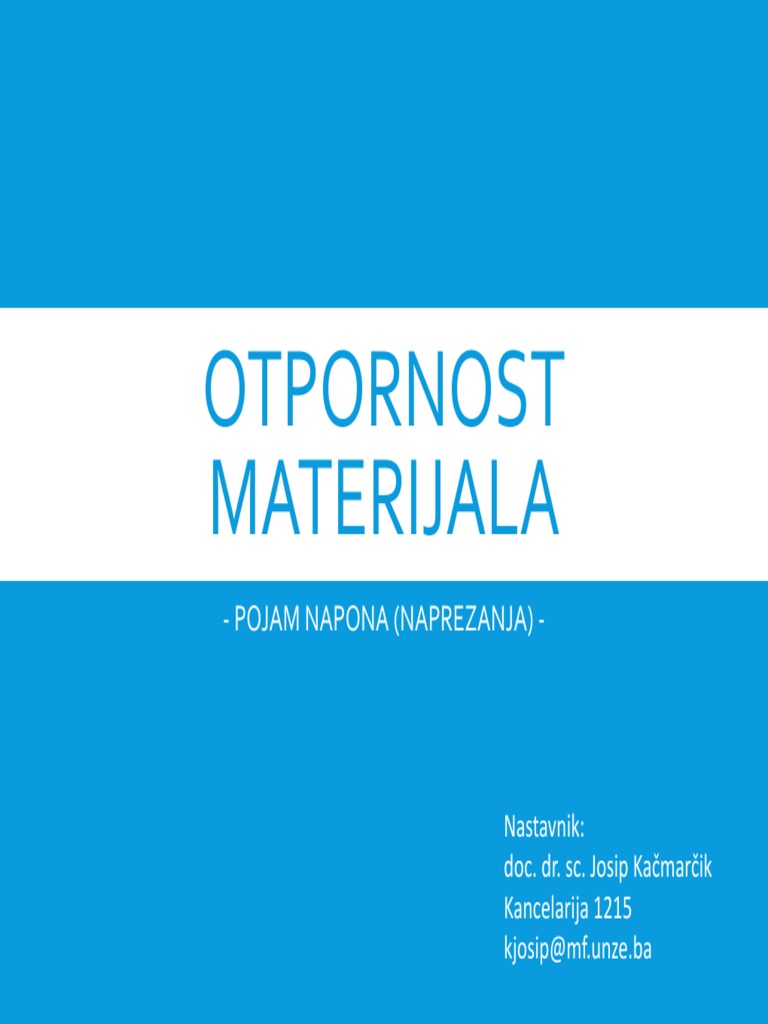 02-Napon Otpornost Materijala | PDF