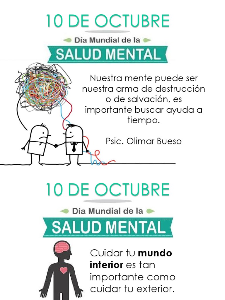 10 Octubre Dia Mundial de La Salud Mental | PDF