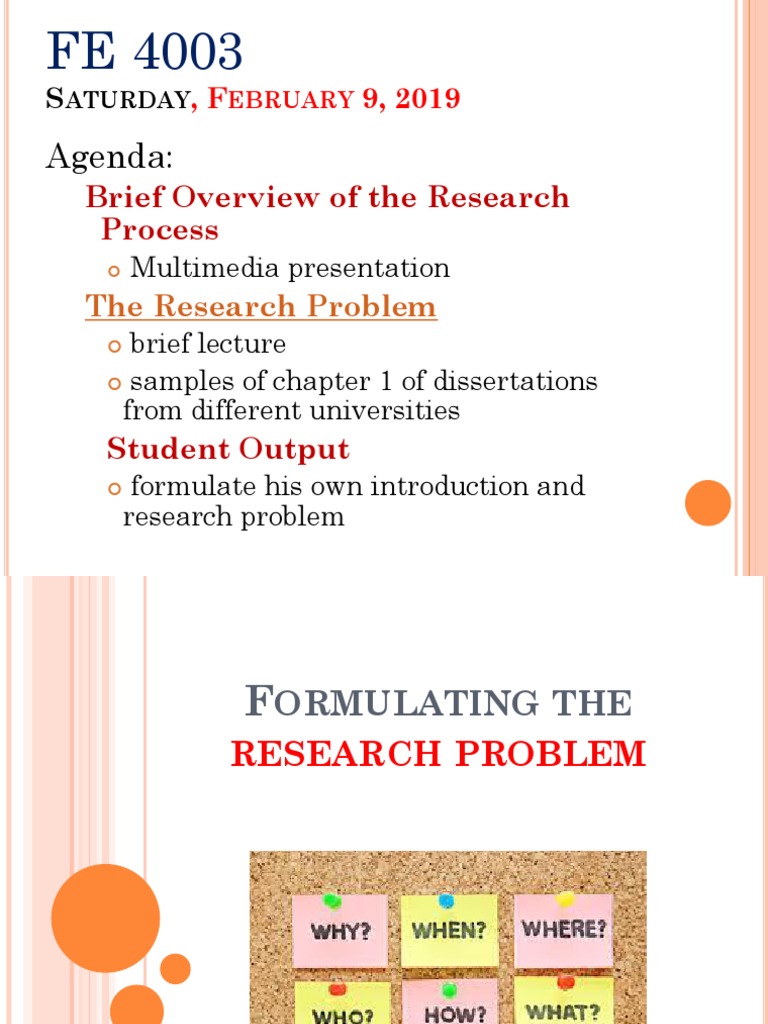 Formulating a Research Problem Guide | PDF | Hypothesis | Academic Discipline Interactions