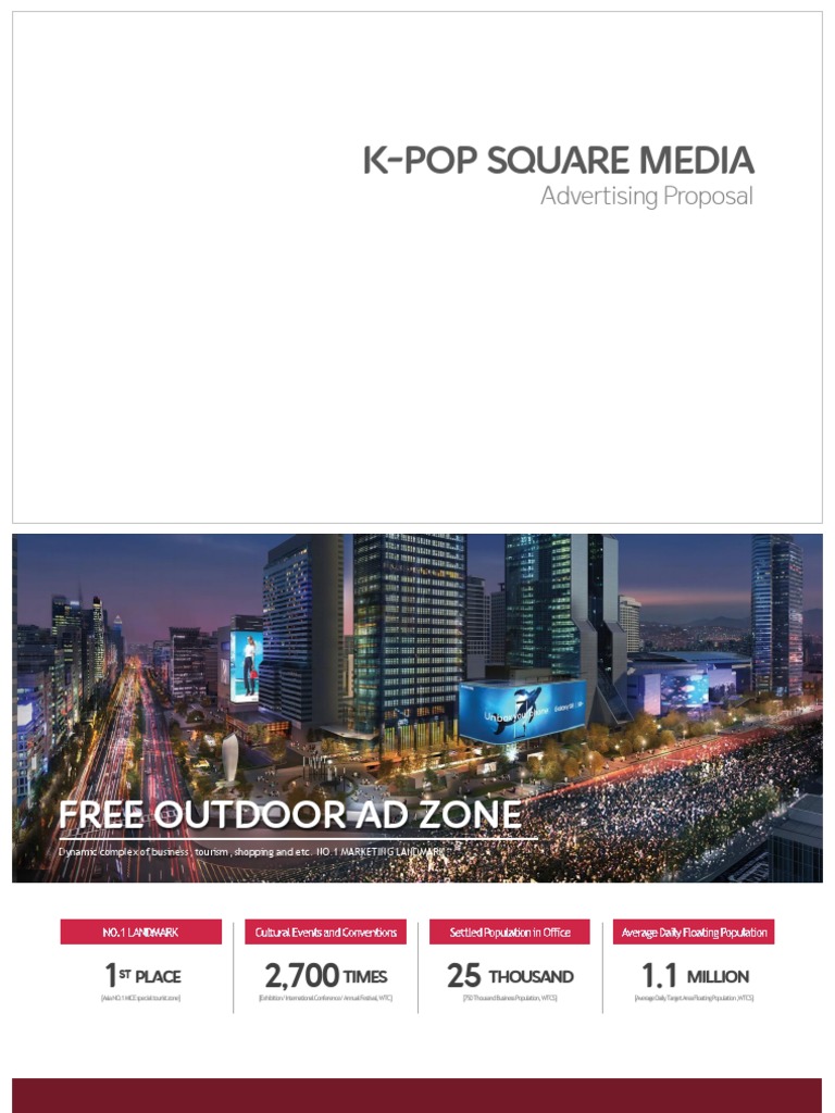 K-POP Square Media Advertising Proposal | PDF | Billboard | Advertising