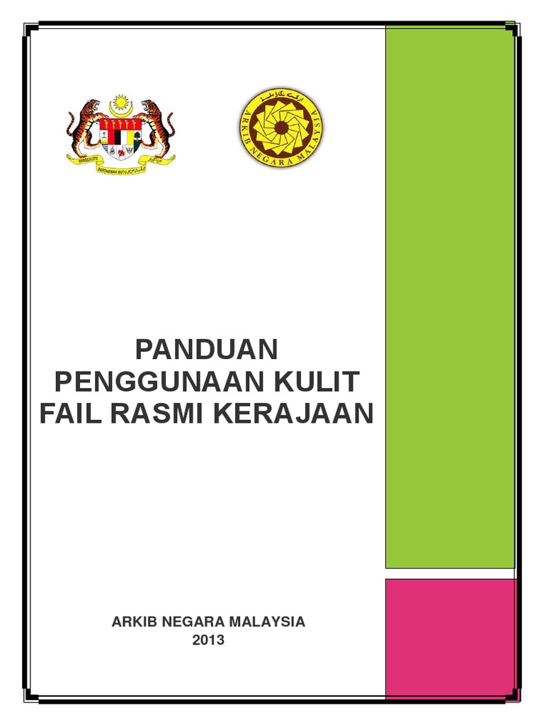 Panduan Penggunaan Kulit Fail Rasmi Kerajaan PDF | PDF