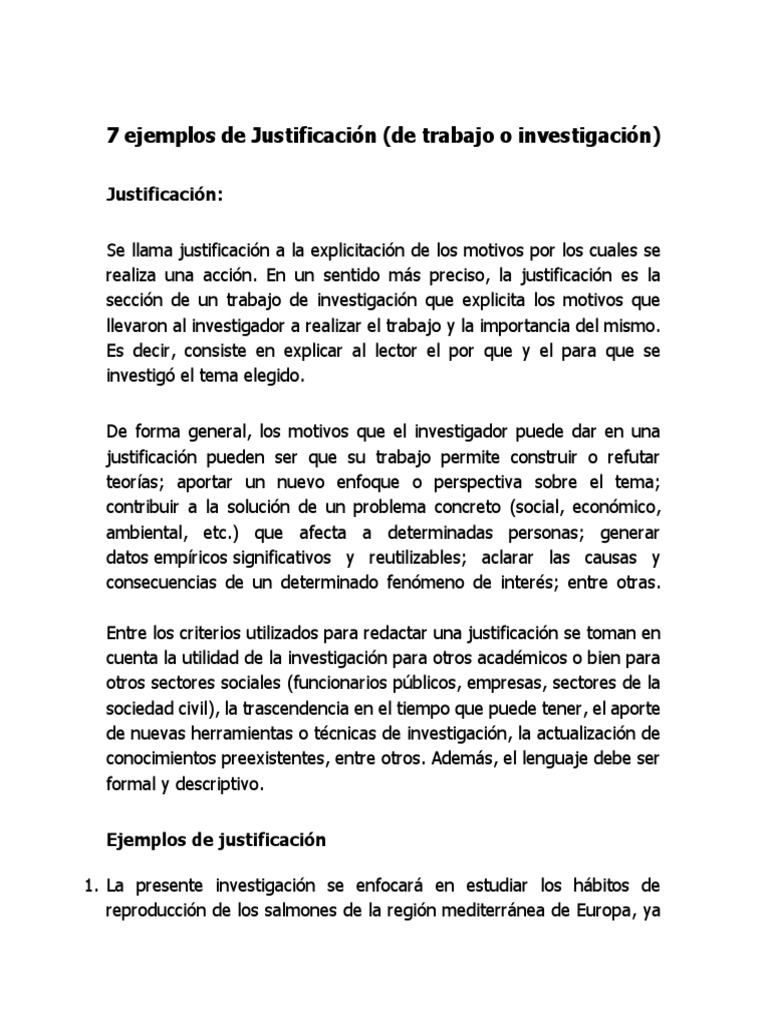7 Ejemplos de Justificación | PDF | Antonio Gramsci | Sociedad