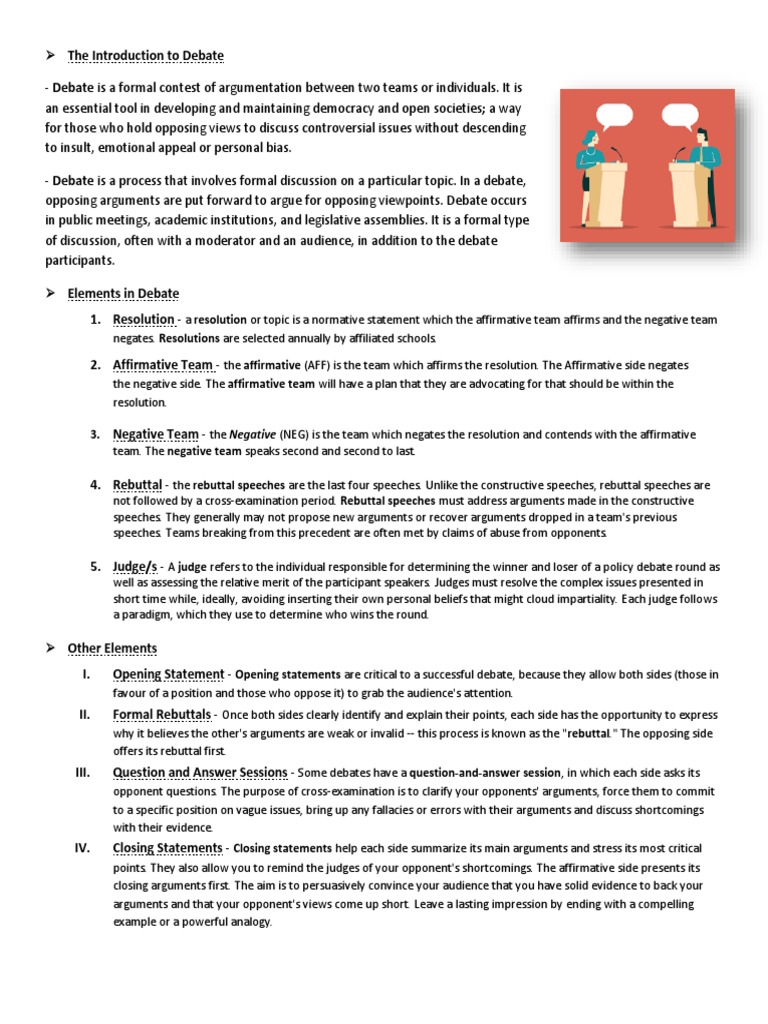 Introduction To Debate | PDF | Public Sphere | Epistemology