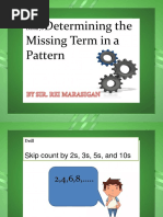 Grade 3 Math Missing Pattern | PDF | Learning | Teachers