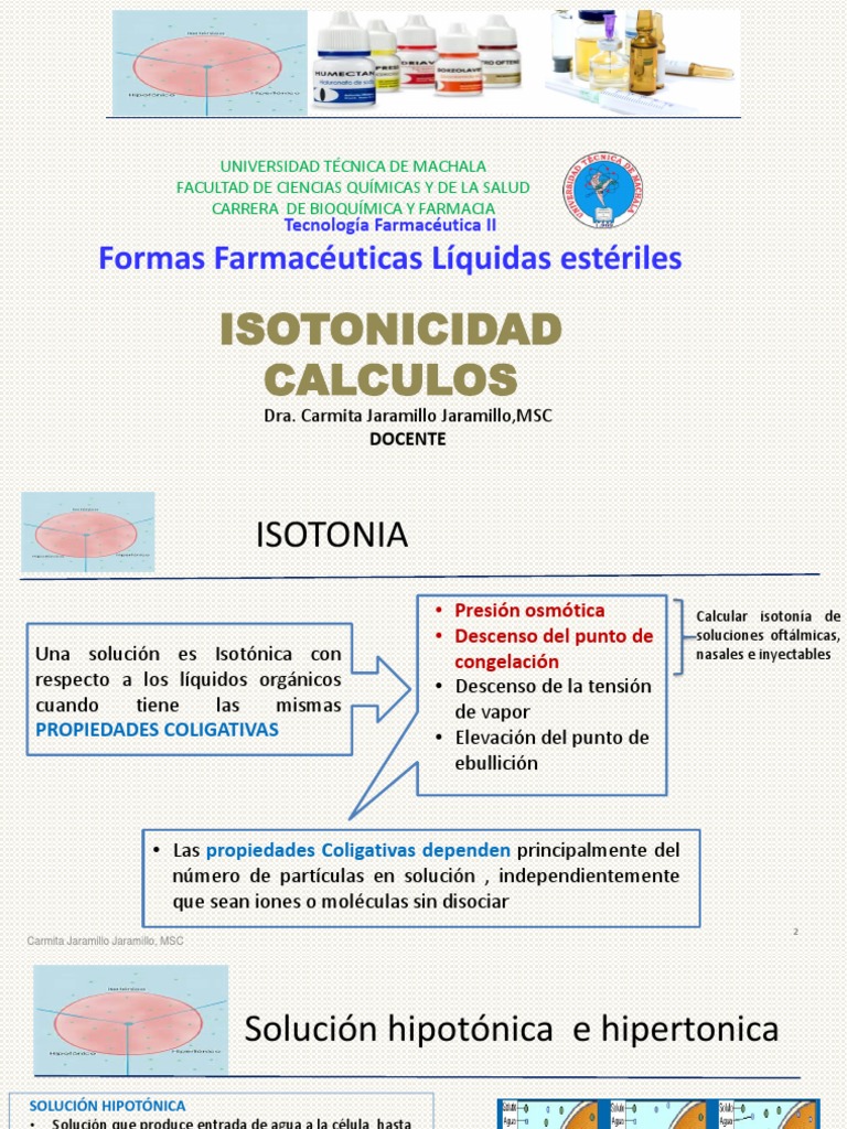 Carmita Cálculos de Isotonicidad | PDF | Química | Química Física