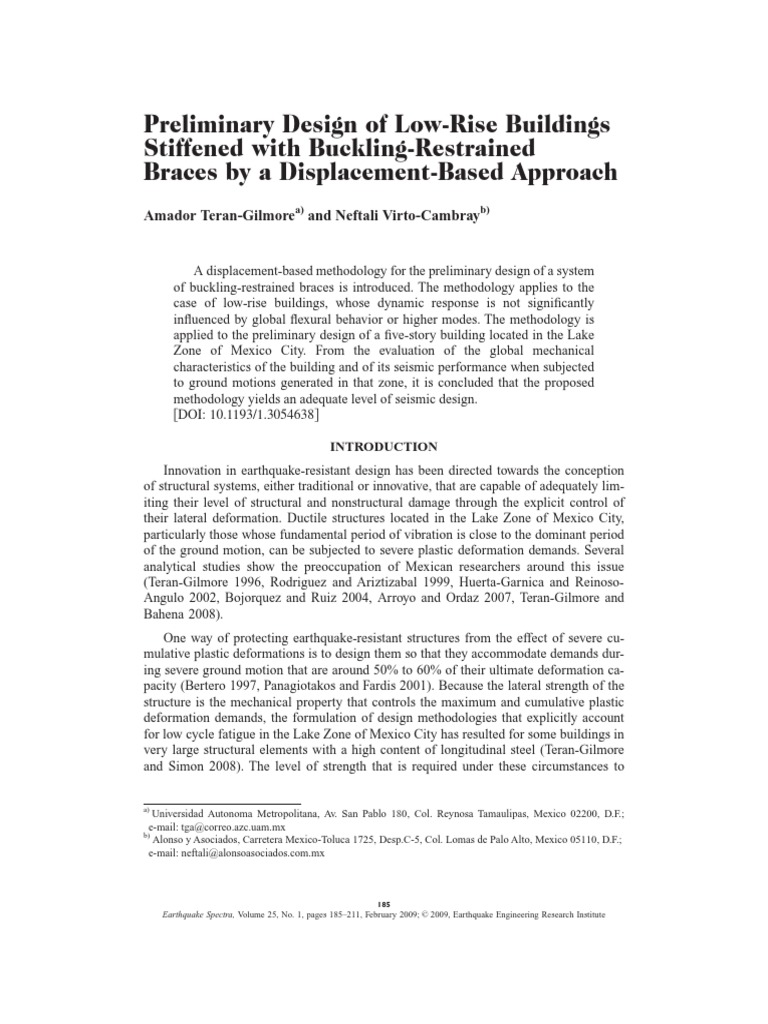 Teran-Virto - Spectra09 - Preliminary Design of Low-Rise Buildings With ...
