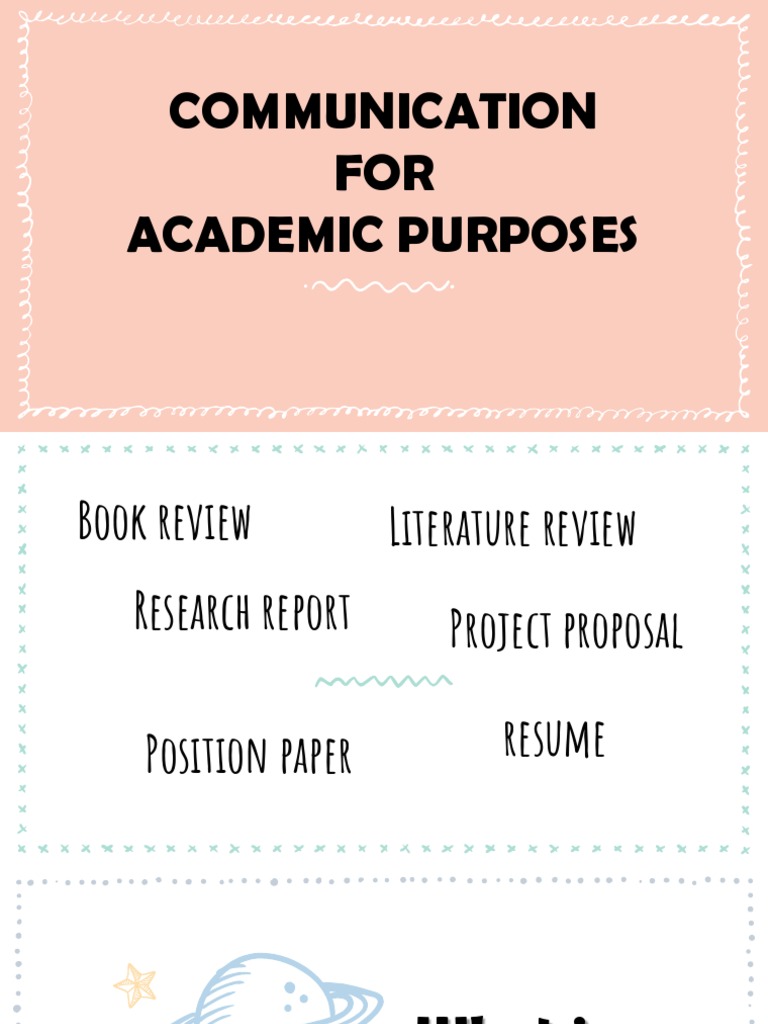 Communication For Academic Purposes | PDF | Abstract (Summary) | Thesis