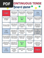 Past Continuous Tense Board Game Boardgames CLT Communicative Language ...