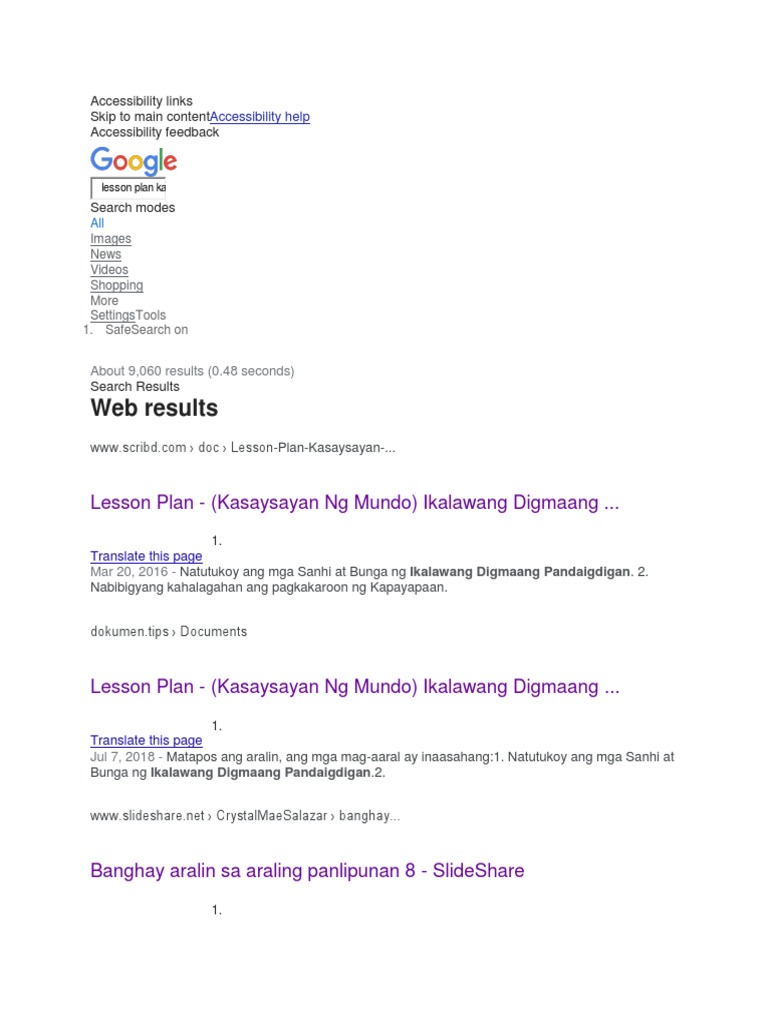 Lesson Plan Unang Digmaang Pandaigdig | PDF