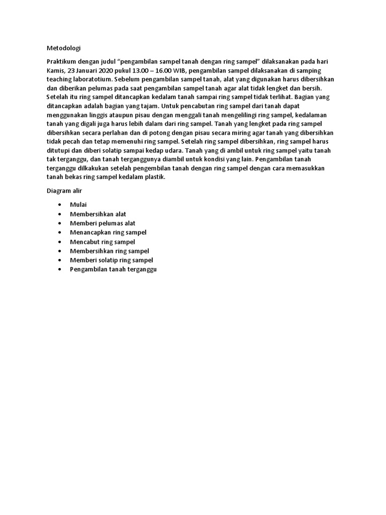 Metode Pengambilan Tanah Dengan Ring Sample | PDF