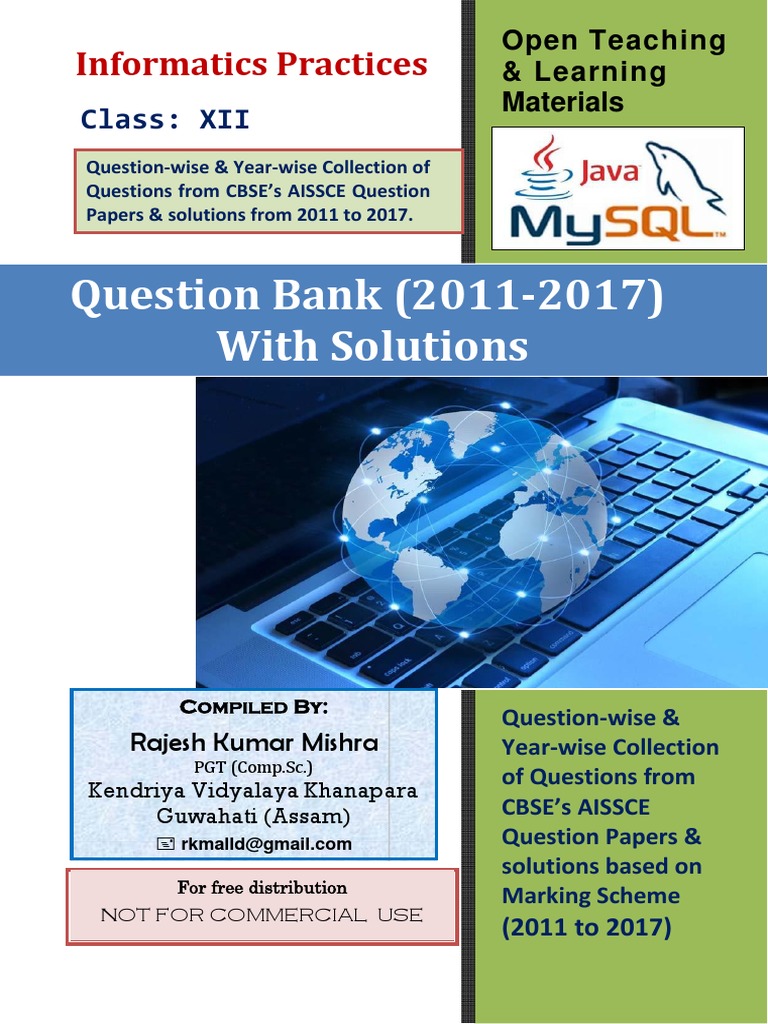 CBSE Class XII IP Question Bank | PDF | Network Topology | Html Element