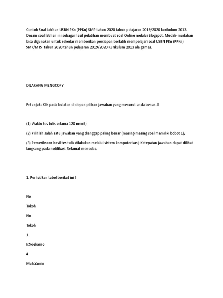 Contoh Soal Lat-WPS Office | PDF