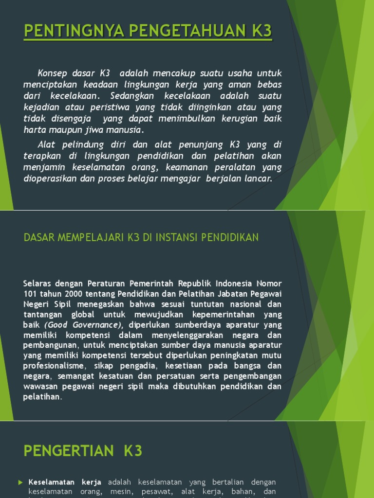 K3 Di Instansi Pendidikan | PDF