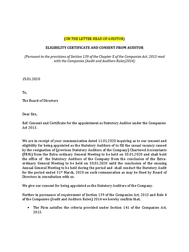 Auditors Consent | PDF