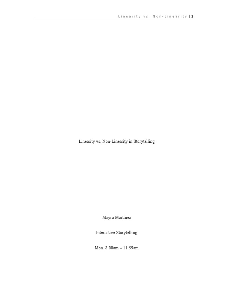 Linearity and Non Linearity | PDF | Entertainment | Gaming