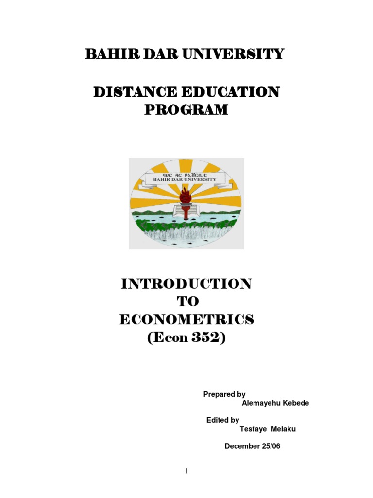 Econonometrics Module-1 | PDF | Econometrics | Regression Analysis