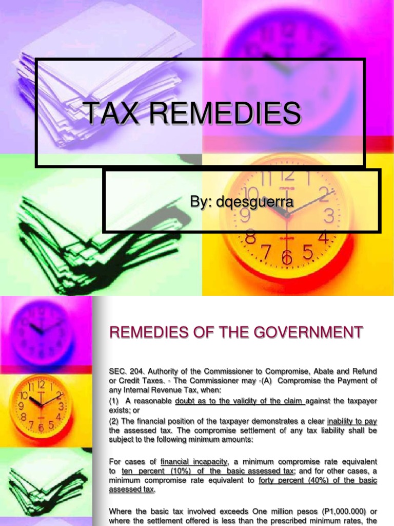 Remedies | PDF | Tax Refund | Taxpayer