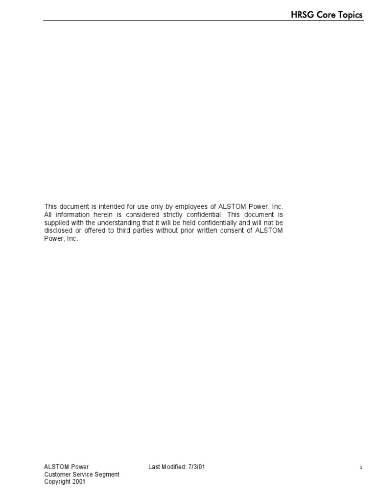 HRSG Core Topics Student Manual | PDF