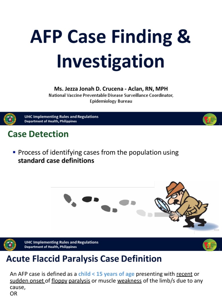 AFP Case Definition and Investigation Guide | PDF | Neurological ...