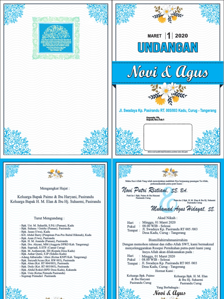 Undangan Agus Ompong PDF | PDF