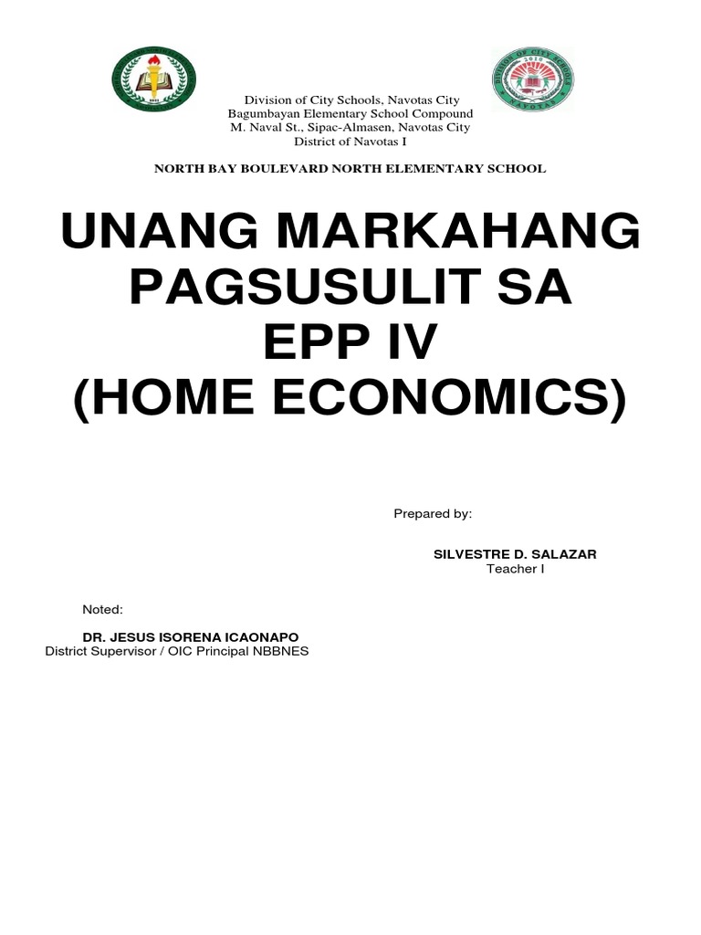 Periodical Test in Epp 4 H.E | PDF