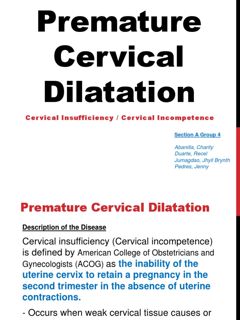 Premature Cervical Dilation | PDF | Childbirth | Preterm Birth