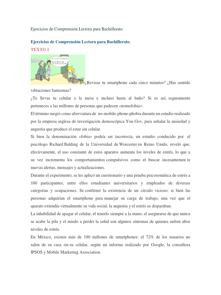 Ejercicios de Comprensión Lectora para Bachillerato | PDF | Leonardo Da Vinci | Pseudociencia